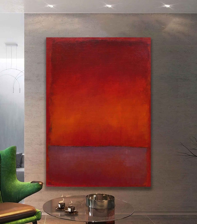 Mark Rothko Red Canvas Painting, Mark Rothko Production, Hellrot Mark ...