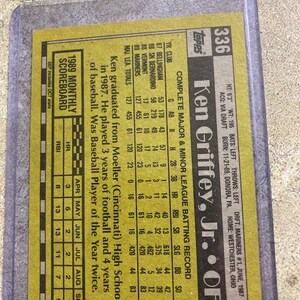 1989 Topps Ken Griffey Jr - Etsy