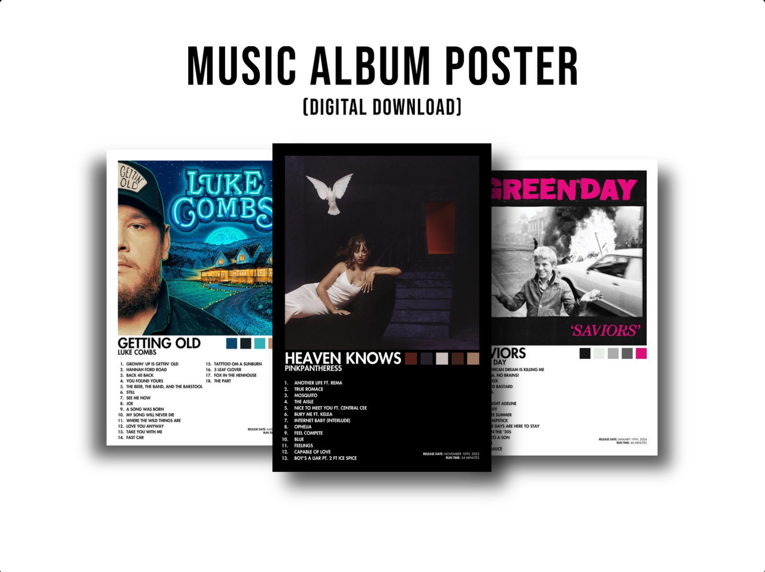 Digital Album Posters (digital Download) - Etsy