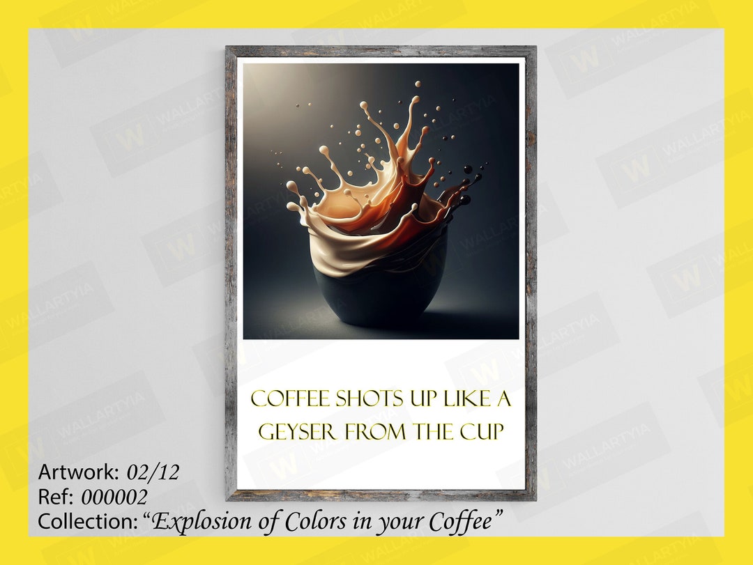 Watercolor Splashes Grunge Background Coffee Shop Poster House Warming ...