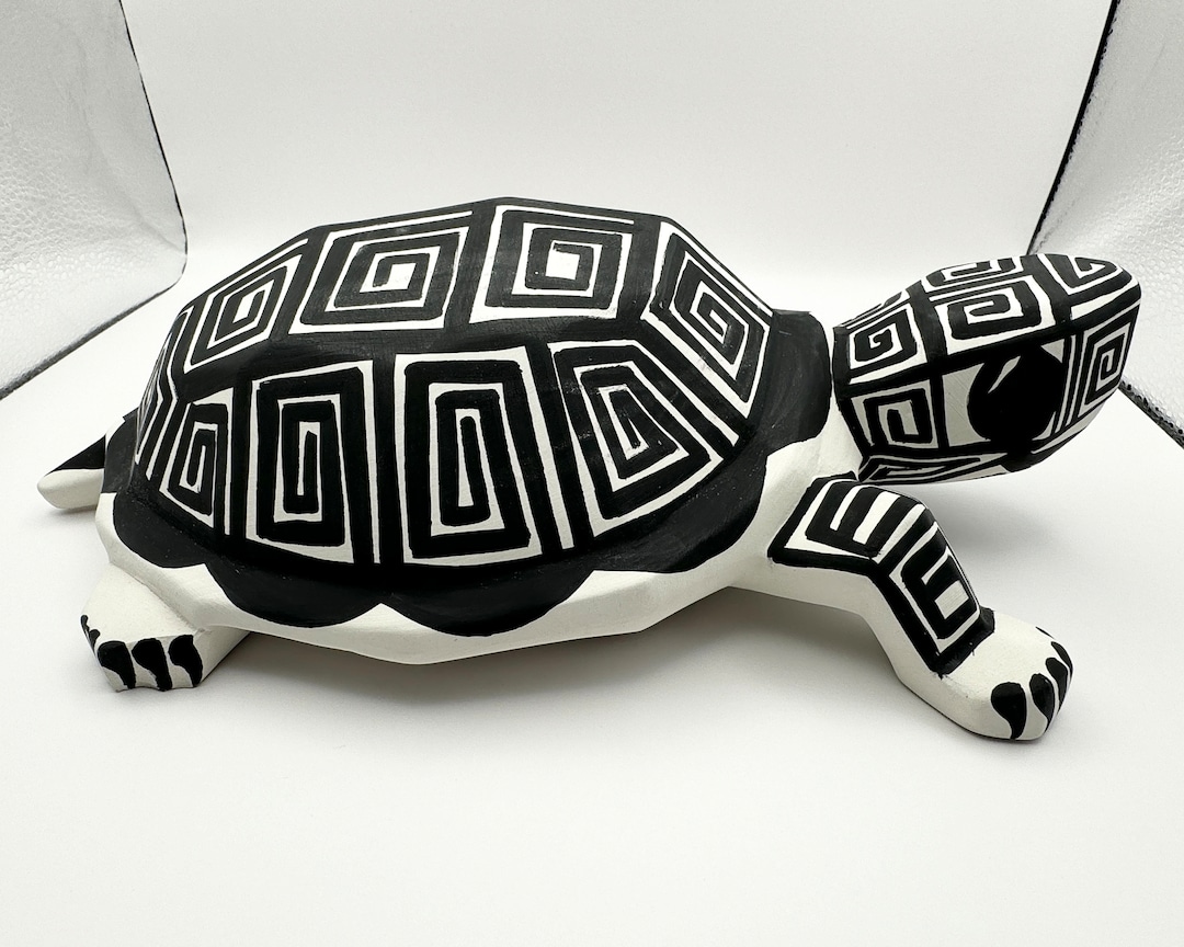 Acoma Pueblo Large Hand Painted Ceramic Turtle Native American Art - Etsy