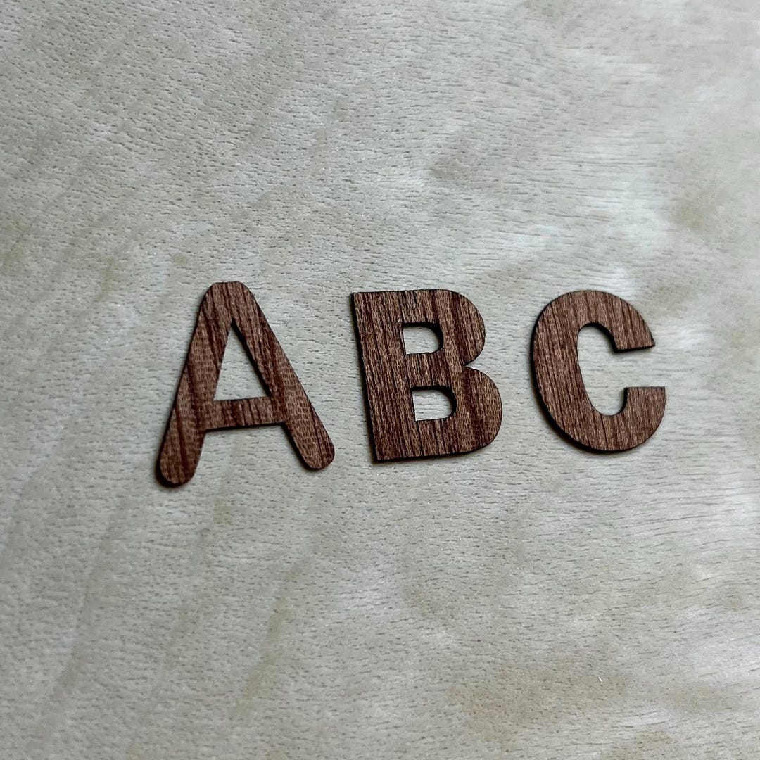 Real Wood Letters Mahogany, Letter Letters Self-adhesive, Veneer ...