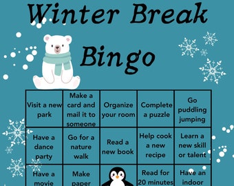 Spring Break Bingo Board for Kids - Etsy