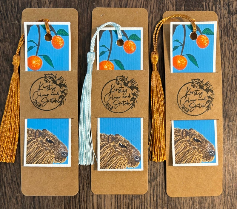Capybara Handmade Bookmark - Etsy UK