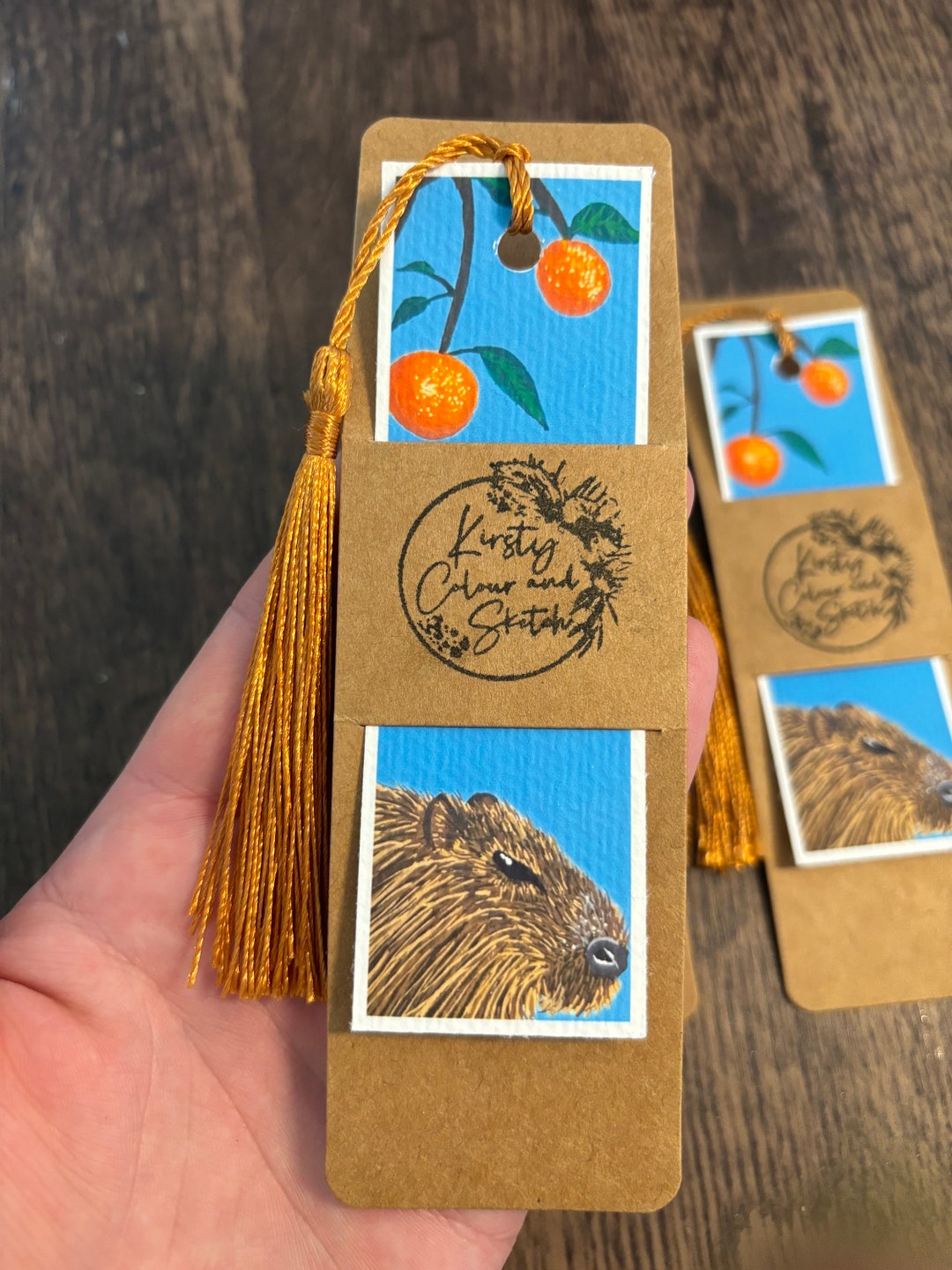 Capybara Handmade Bookmark - Etsy UK