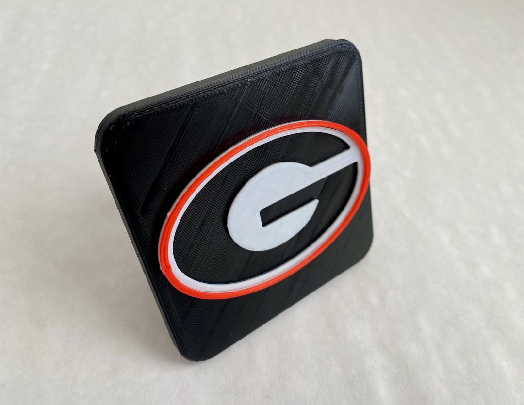 UGA University of Georgia Bulldogs Dawgs Tow Hitch Cover/plug/cap for 2 ...