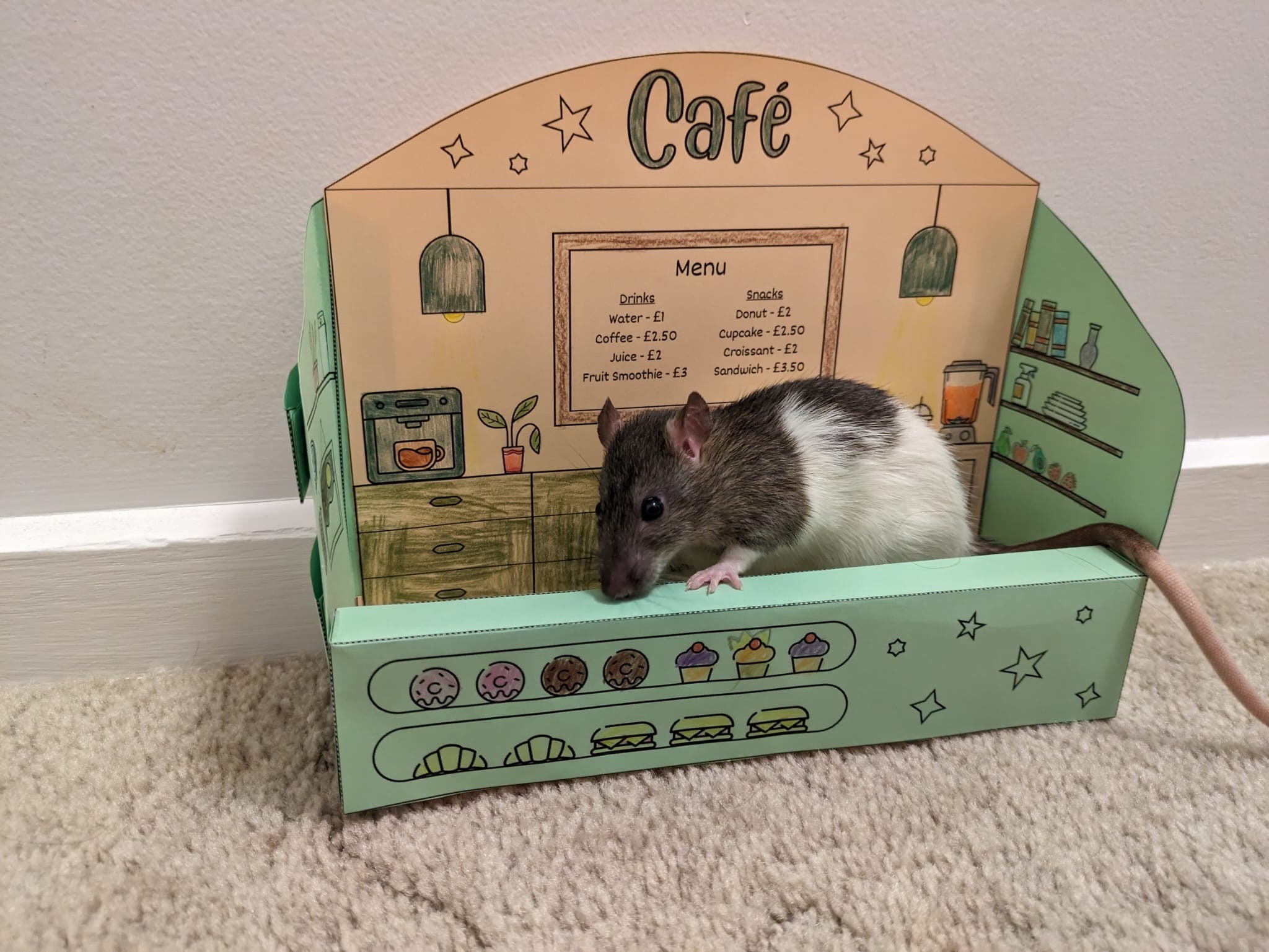 Cafe Kiosk Paper Toy Scene | Printable PDF Digital Download | DIY ...