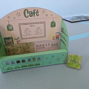 Cafe Kiosk Paper Toy Scene | Printable PDF Digital Download | DIY ...