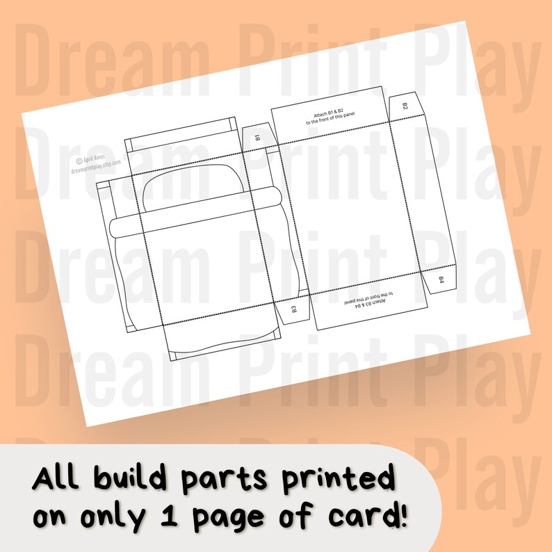 Simple Bed Paper Toy Scene | Printable PDF Digital Download | DIY ...