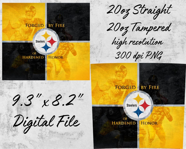 Tumbler Wrap Steelers American Football Team Sublimation Design 20 Oz ...