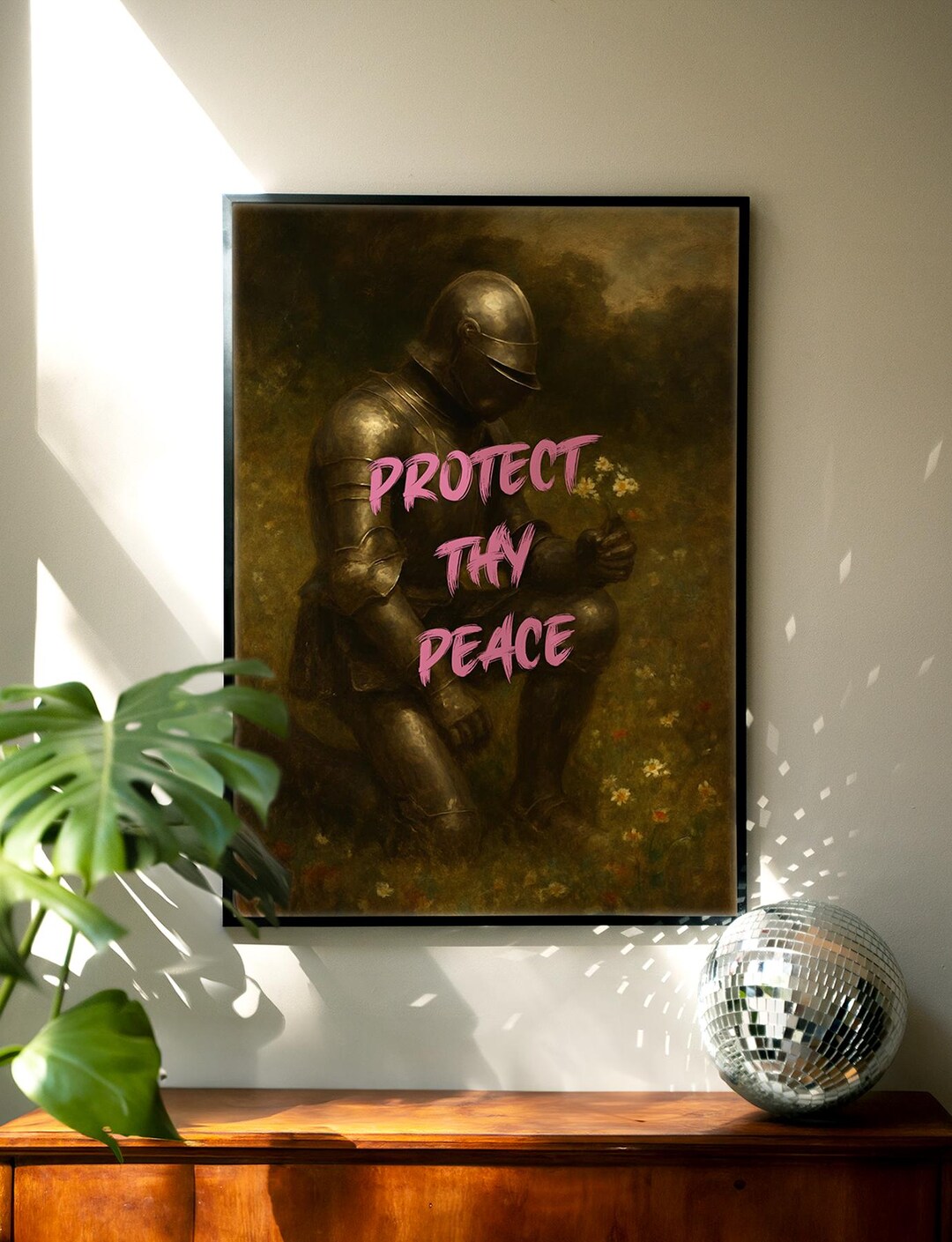 Knight Graffiti Renaissance Art Print, Eclectic Decor - Etsy