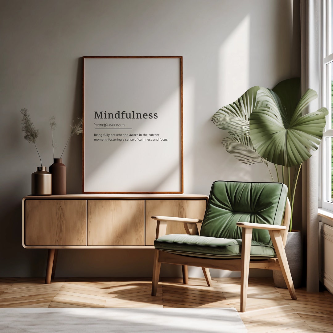 MINDFULNESS DEFINITION PRINT Wall Art Print, Affirmations, Definition ...