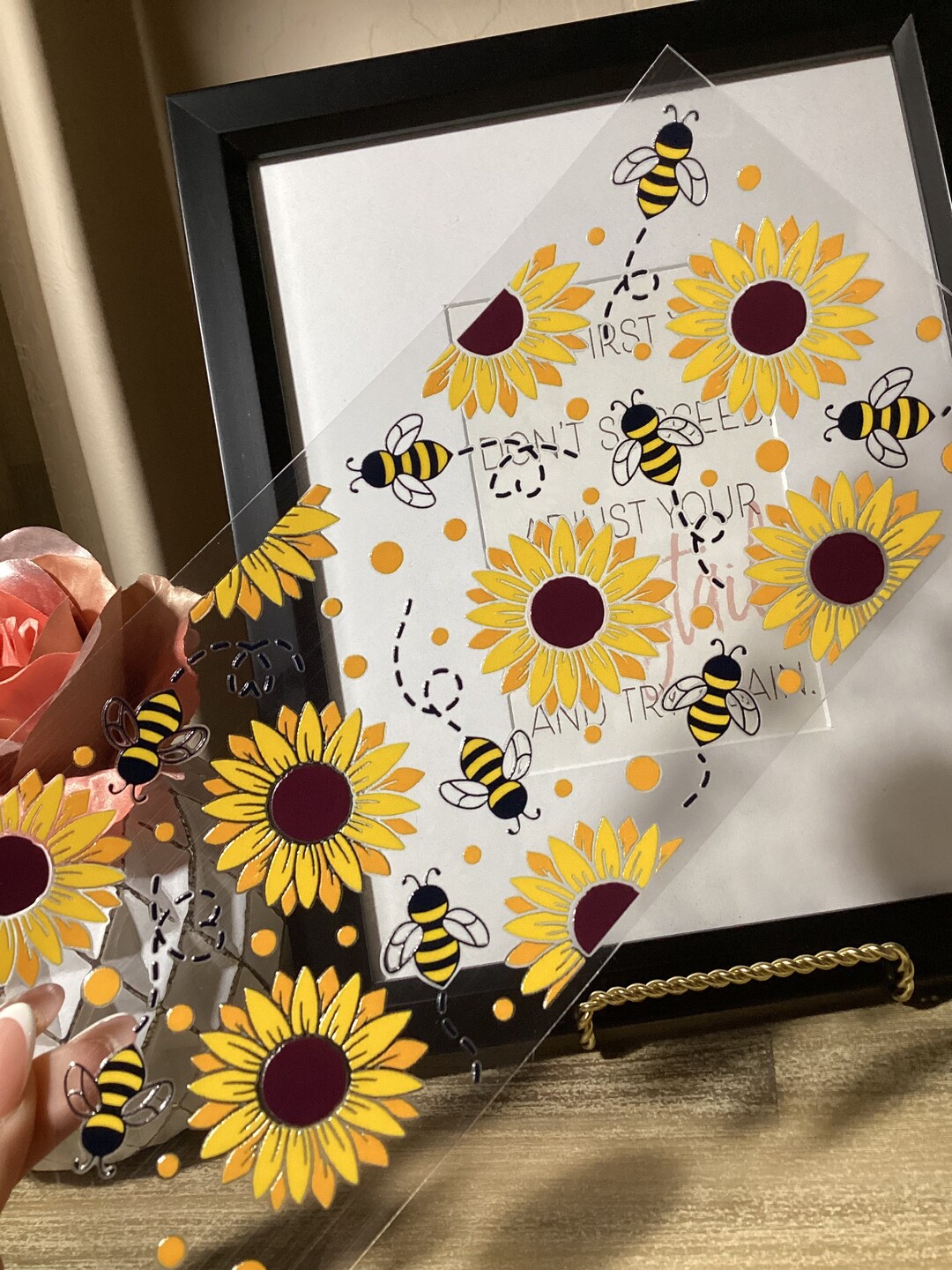 Sunflowers Adorable Yellow Wrap. Best Uv Dtf Wrap. 16oz Wrap. - Etsy