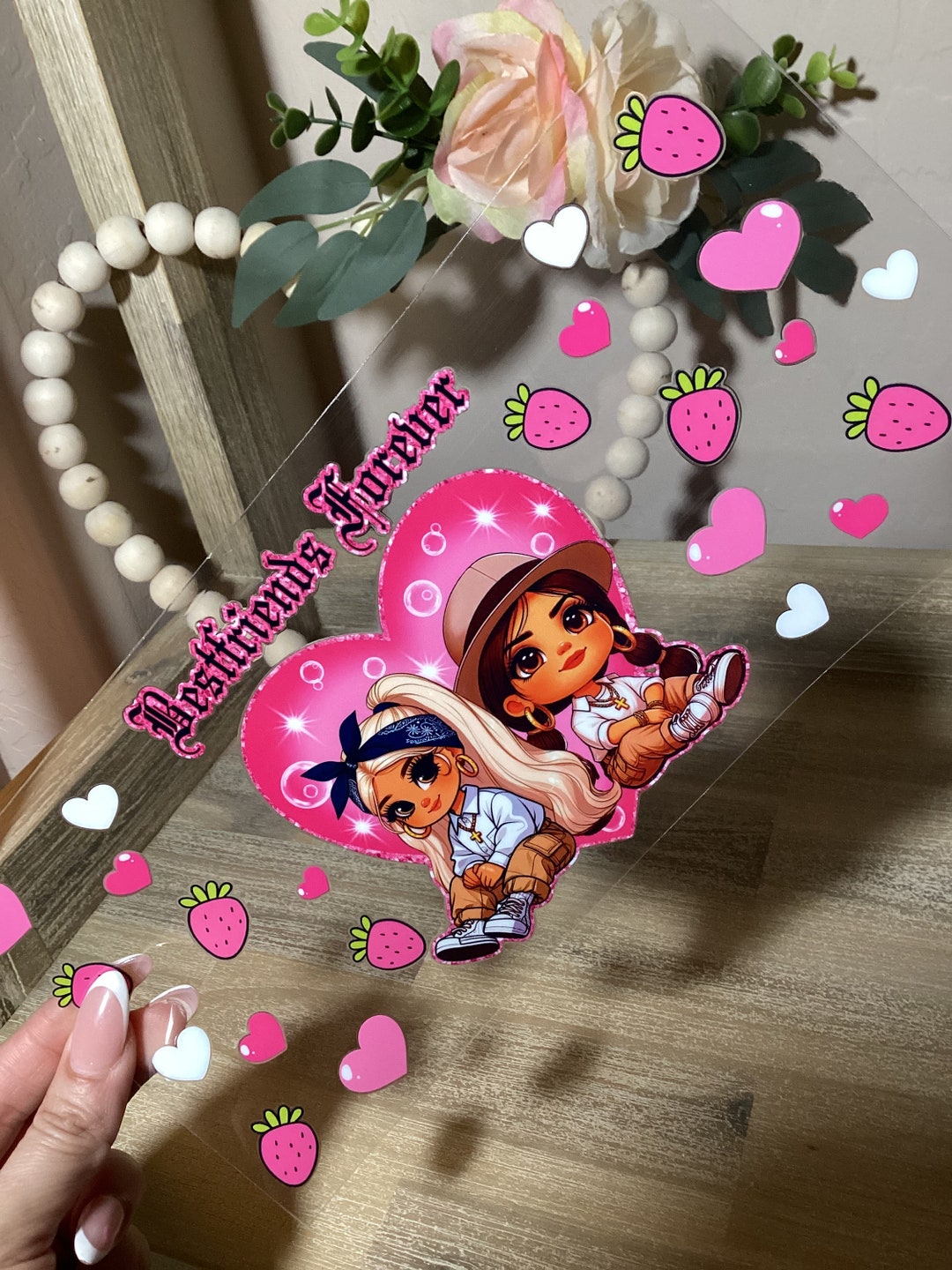 Best Friend Forever Wrap. Pink Beautiful Wrap. Cute Ready to Use Wrap ...