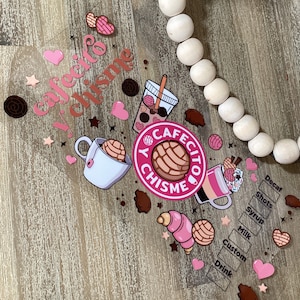 Pink Cafecito Y Chisme Wrap. Uv Dtf 16oz Wrap. Ready to Use - Etsy