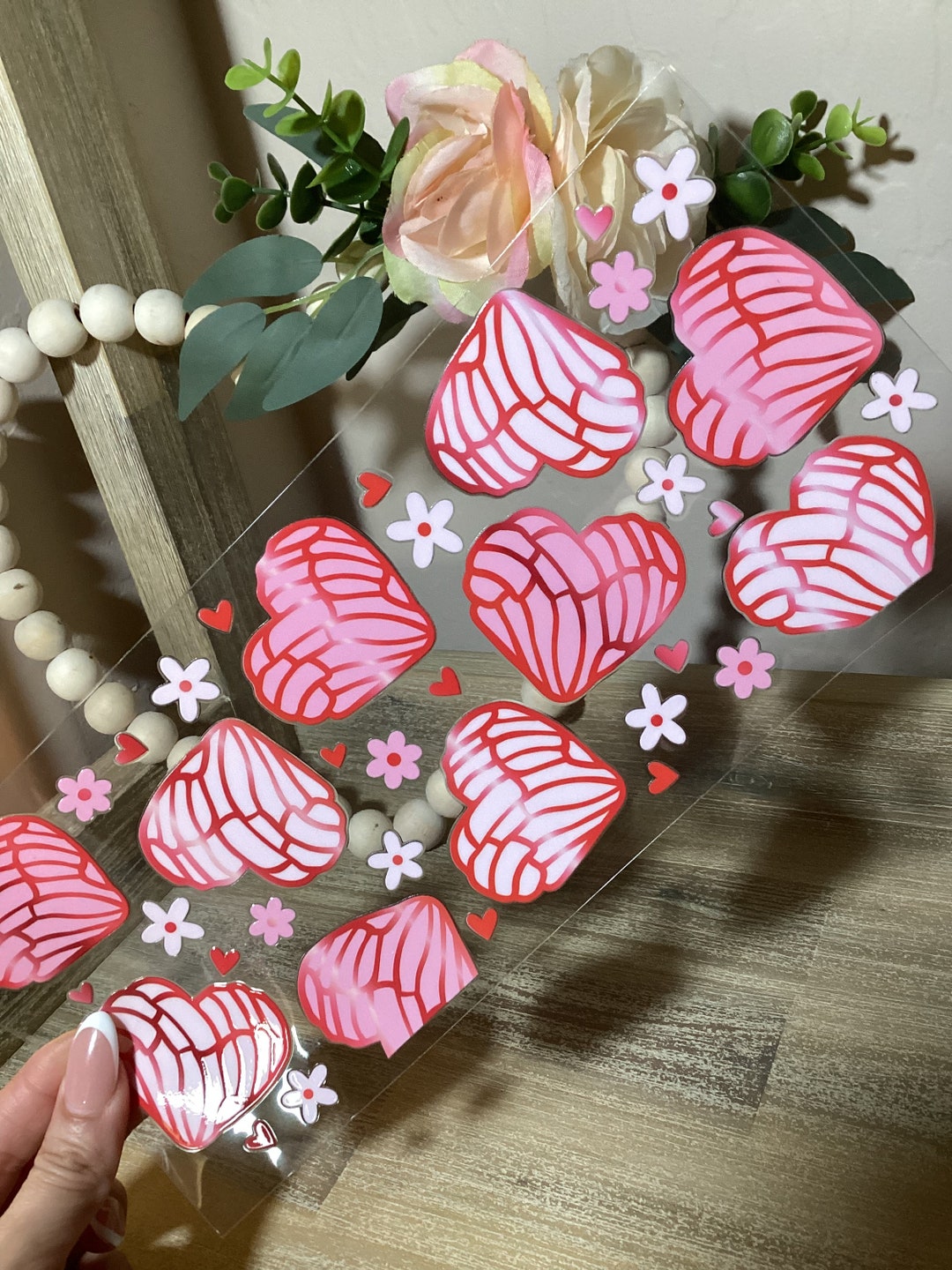 Concha Hearts Uv Dtf Wrap. Ready to Use Wrap. 16oz Wrap. - Etsy