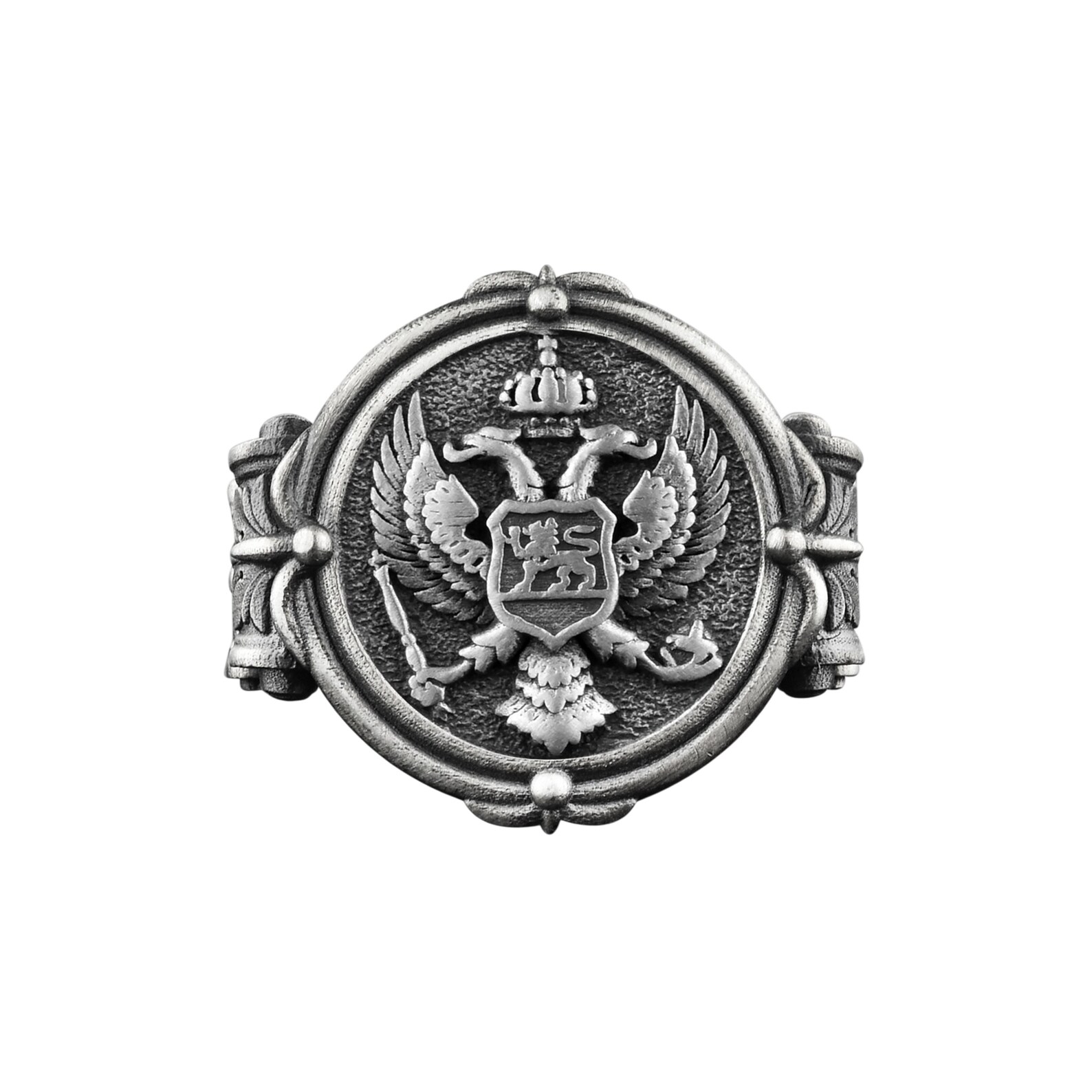 Anillo de plata para hombre con águila bicéfala, anillo de fantasía de ...