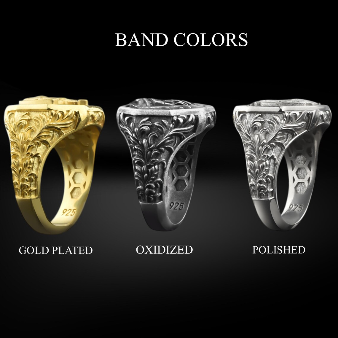 Seth Egyptian Goddess Signet Ring in 925 Silver, Engraved Gothic Ring ...