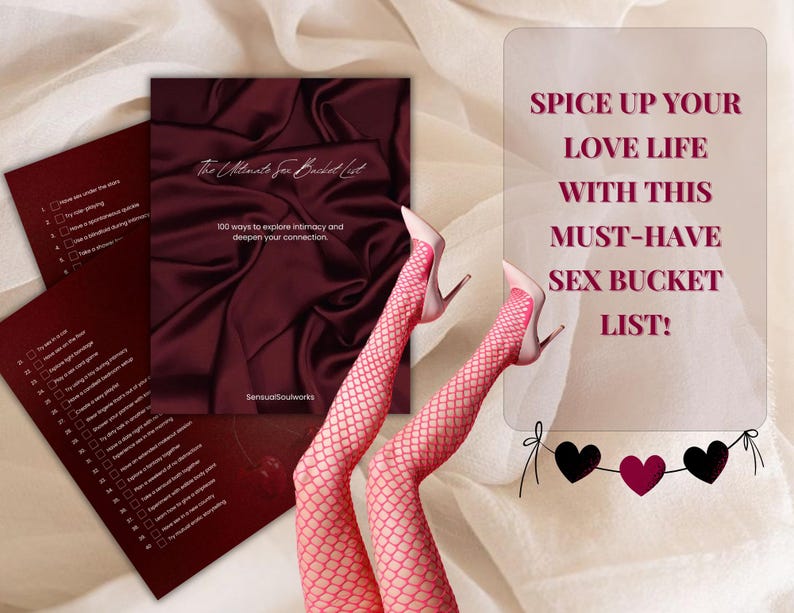 Kinky Sex Bucket List: Printable Sex Games, Valentines Gift for Her ...