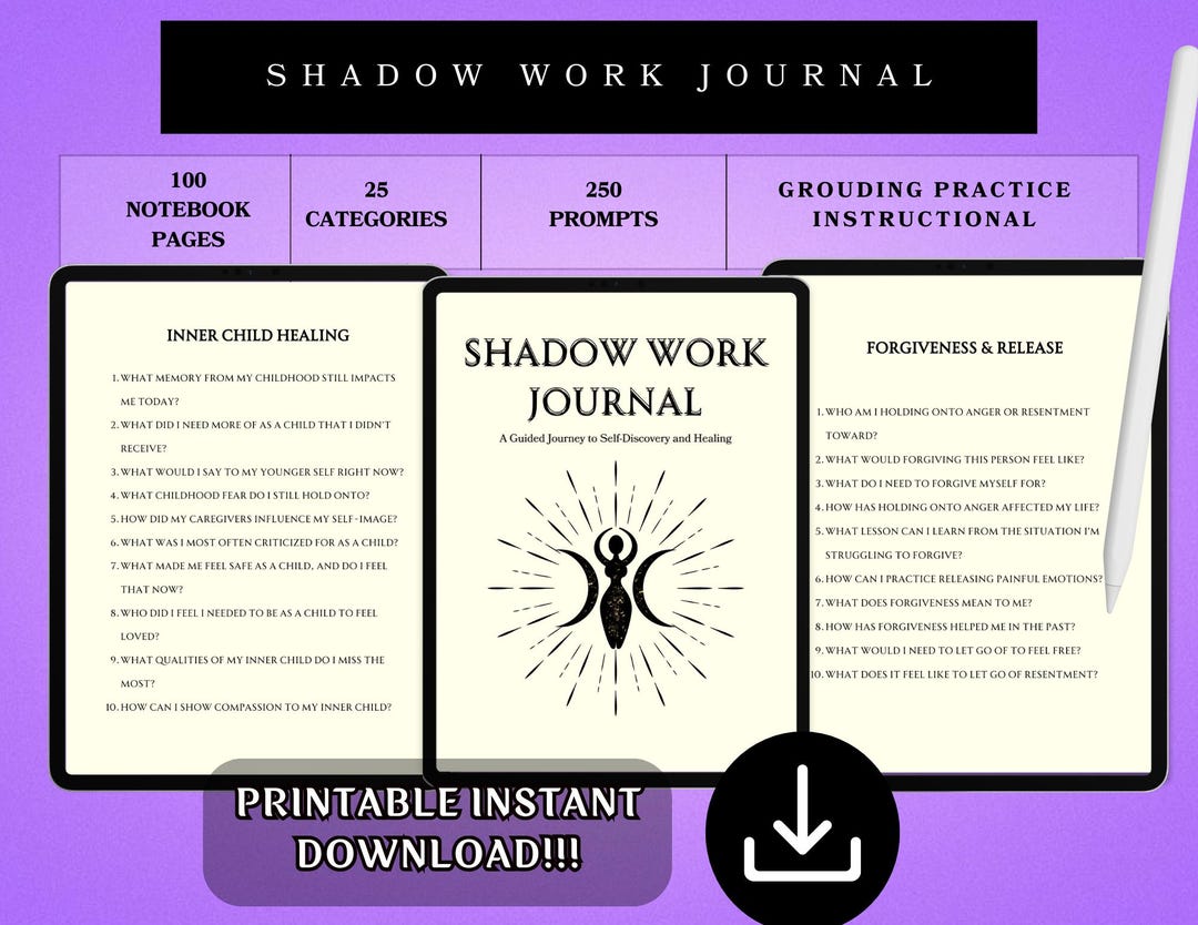 Shadow Work Journal Prompts: Mental Health, Book of Shadows, Therapy ...