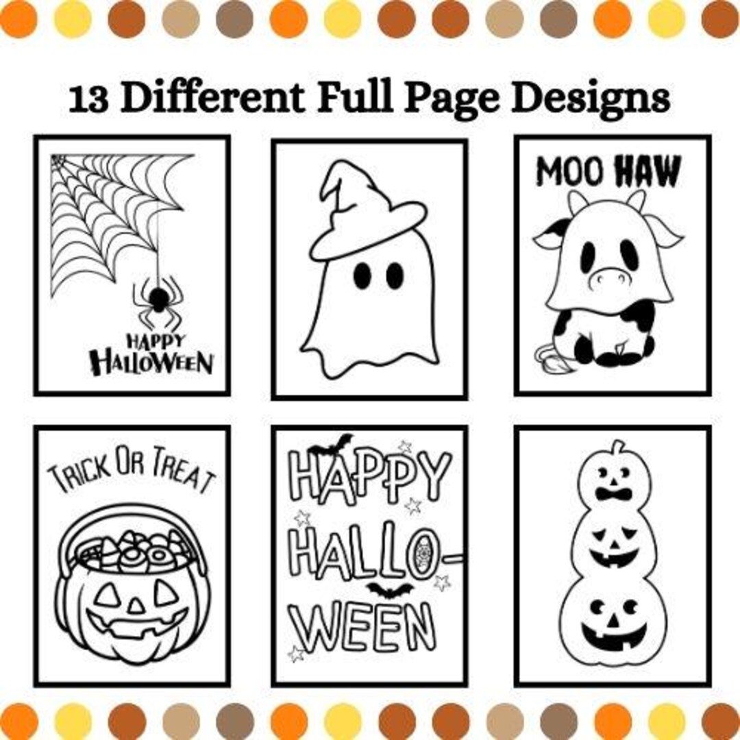 Halloween Coloring Pages for Kids & Toddlers-instant Download ...