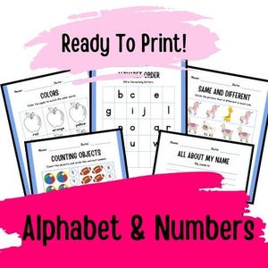 Preschool Pre-k + Kindergarten Learning Bundle, Activity Worksheets ...