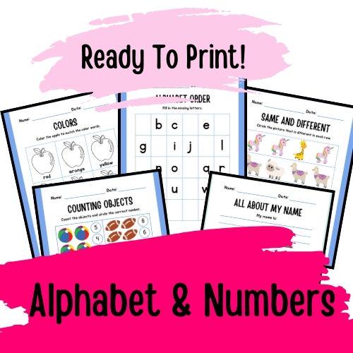 Preschool Pre-k + Kindergarten Learning Bundle, Activity Worksheets ...