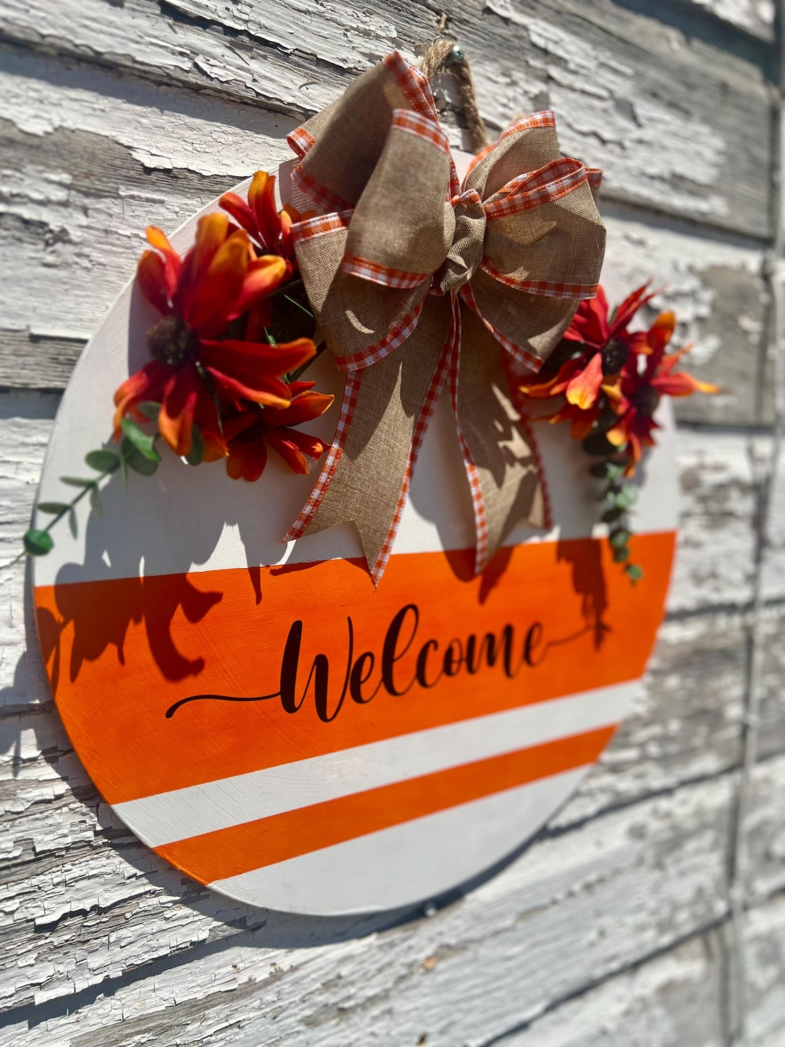 Fall Door Hanger | Fall Front Door Decor | Hello Fall Wooden Door ...