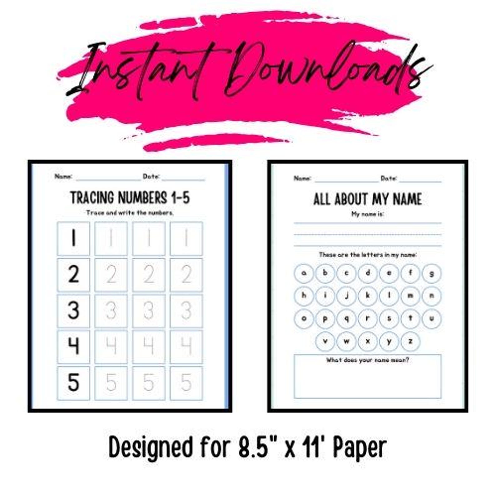Preschool Pre-k + Kindergarten Learning Bundle, Activity Worksheets ...