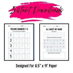 Preschool Pre-k + Kindergarten Learning Bundle, Activity Worksheets ...