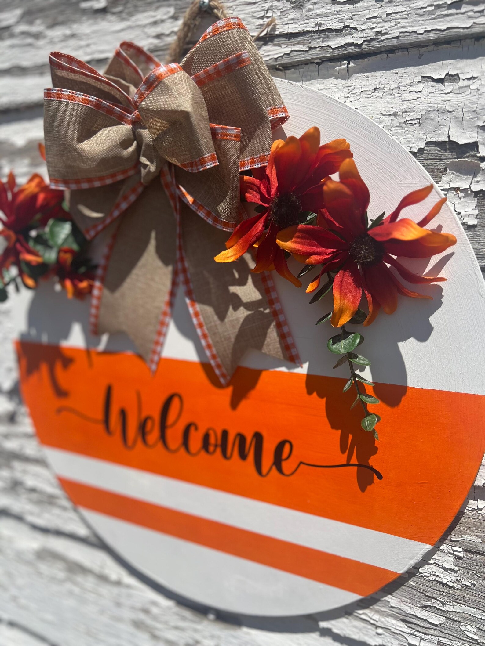 Fall Door Hanger | Fall Front Door Decor | Hello Fall Wooden Door ...