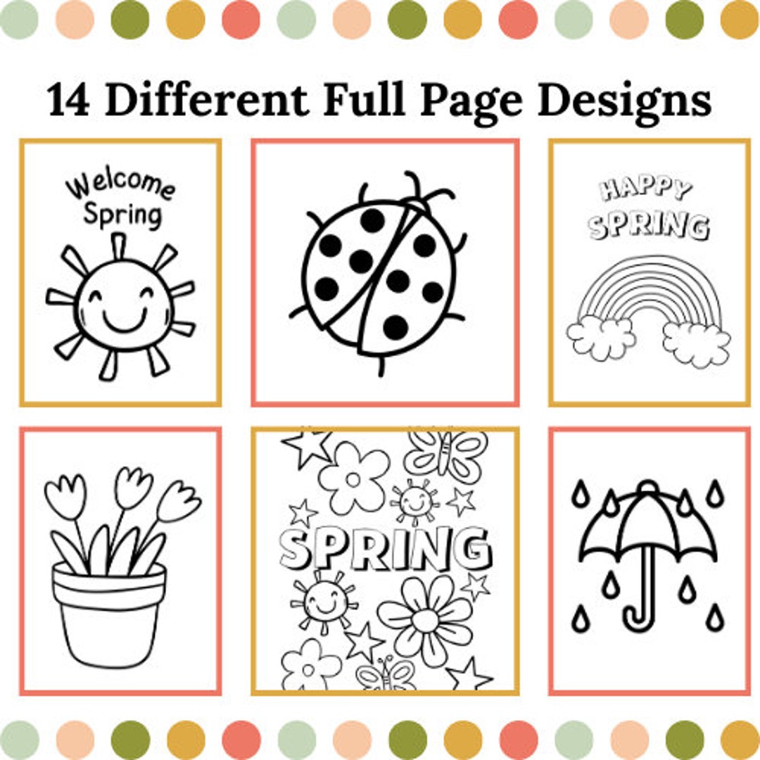 Spring Coloring Pages, Printable Coloring Crafts for Kids & Toddlers ...