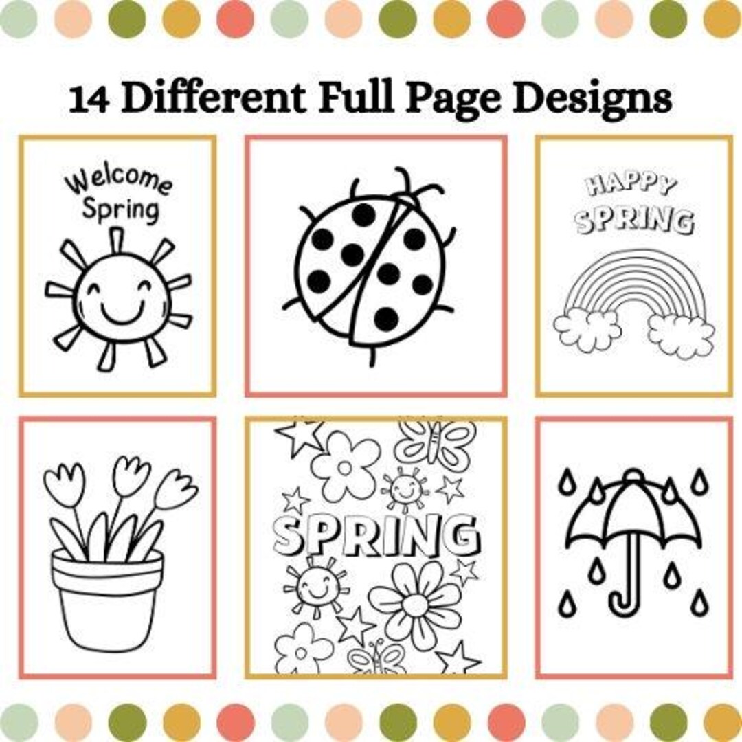 Spring Coloring Pages, Printable Coloring Crafts for Kids & Toddlers ...