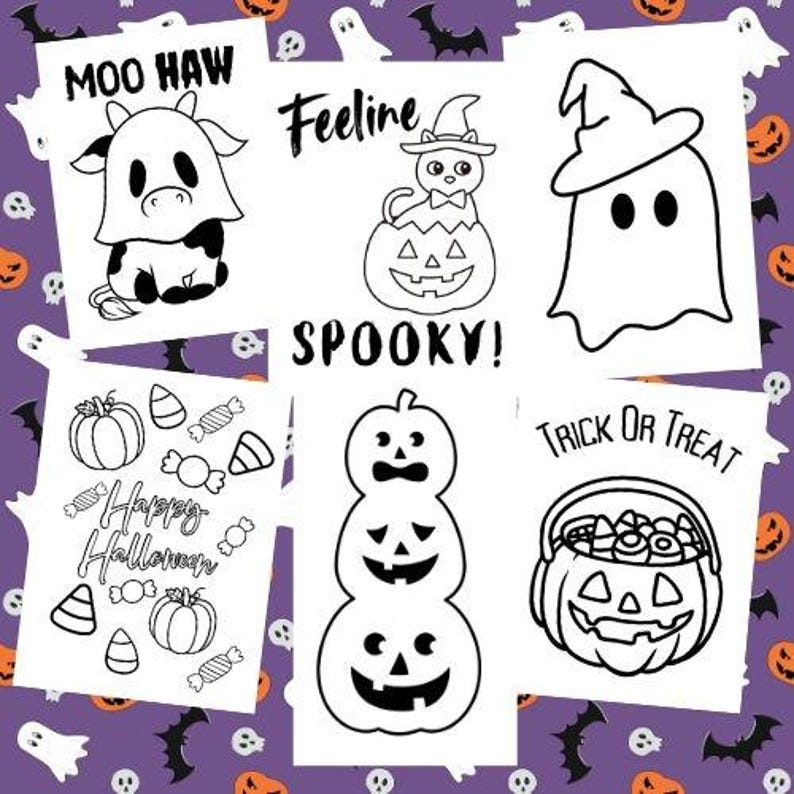 Halloween Coloring Pages for Kids & Toddlers-instant Download ...