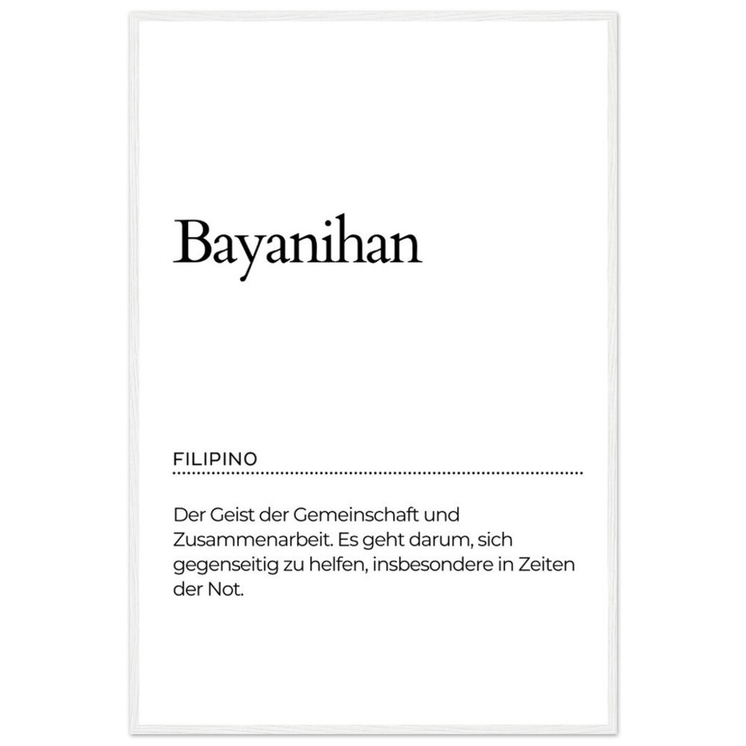 Minimalist Bayanihan Poster Framed in Light/white/dark Wood - Etsy