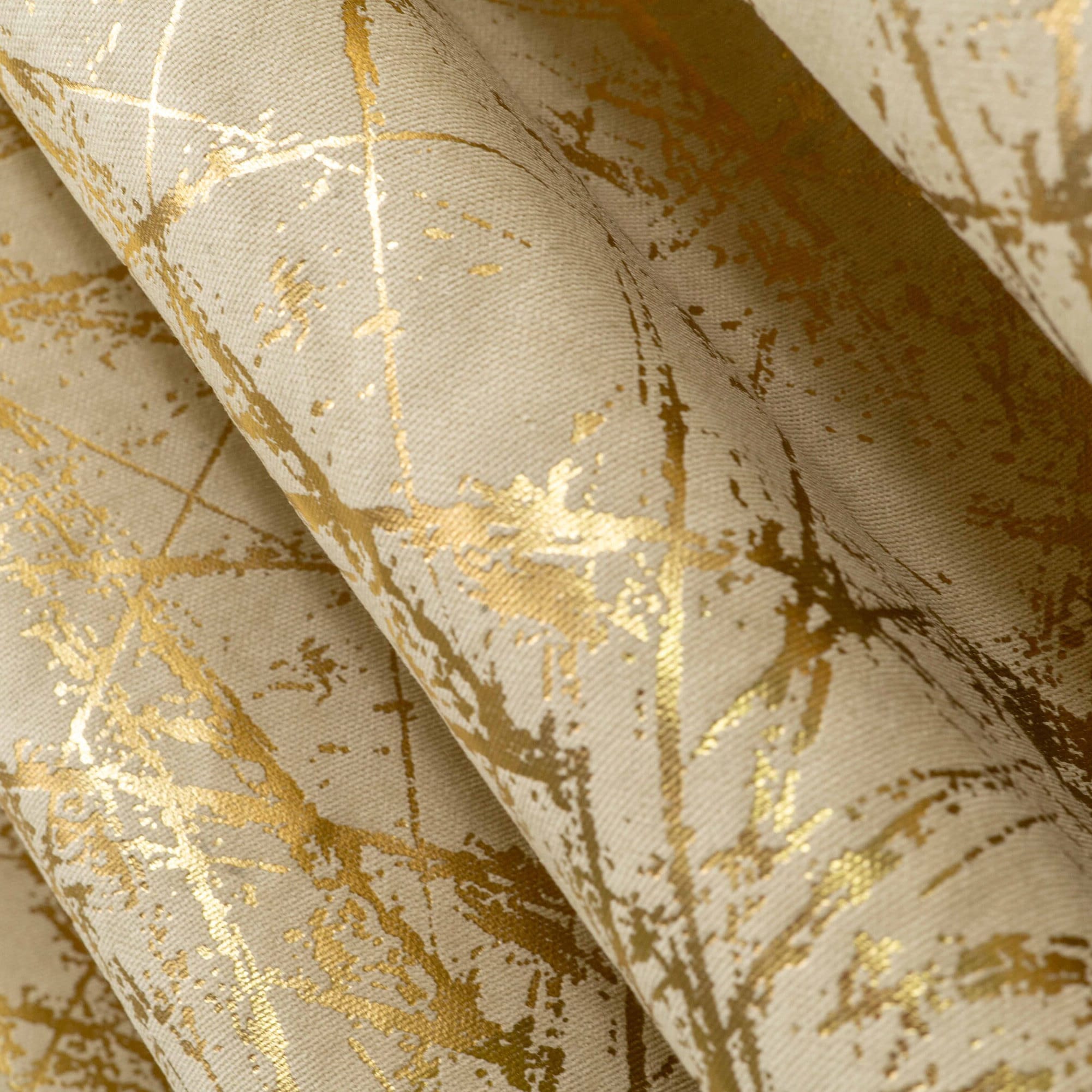 Gold Gilded Velvet Curtains | Custom Drapes With Grommet or Back Tab ...