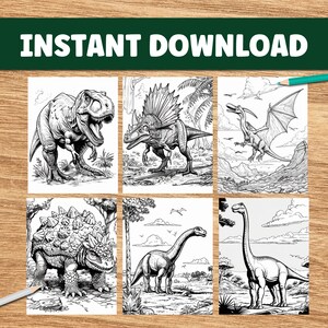 Awesome Dinosaur Coloring Pages, Printable Coloring Book, Printable ...