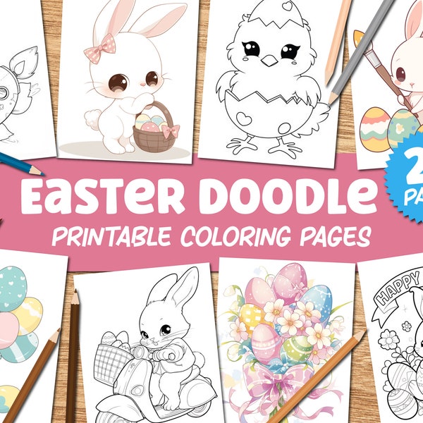 Detailed Easter Coloring Page - Etsy