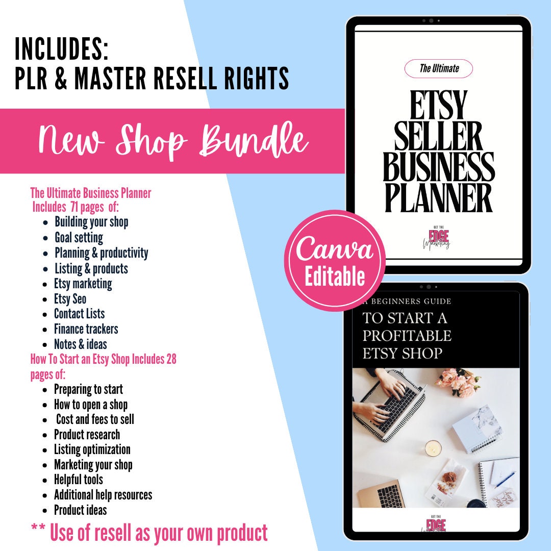 Sell on Etsy MRR Ebooks PLR, Etsy Store Planner, Etsy Seller Guide ...