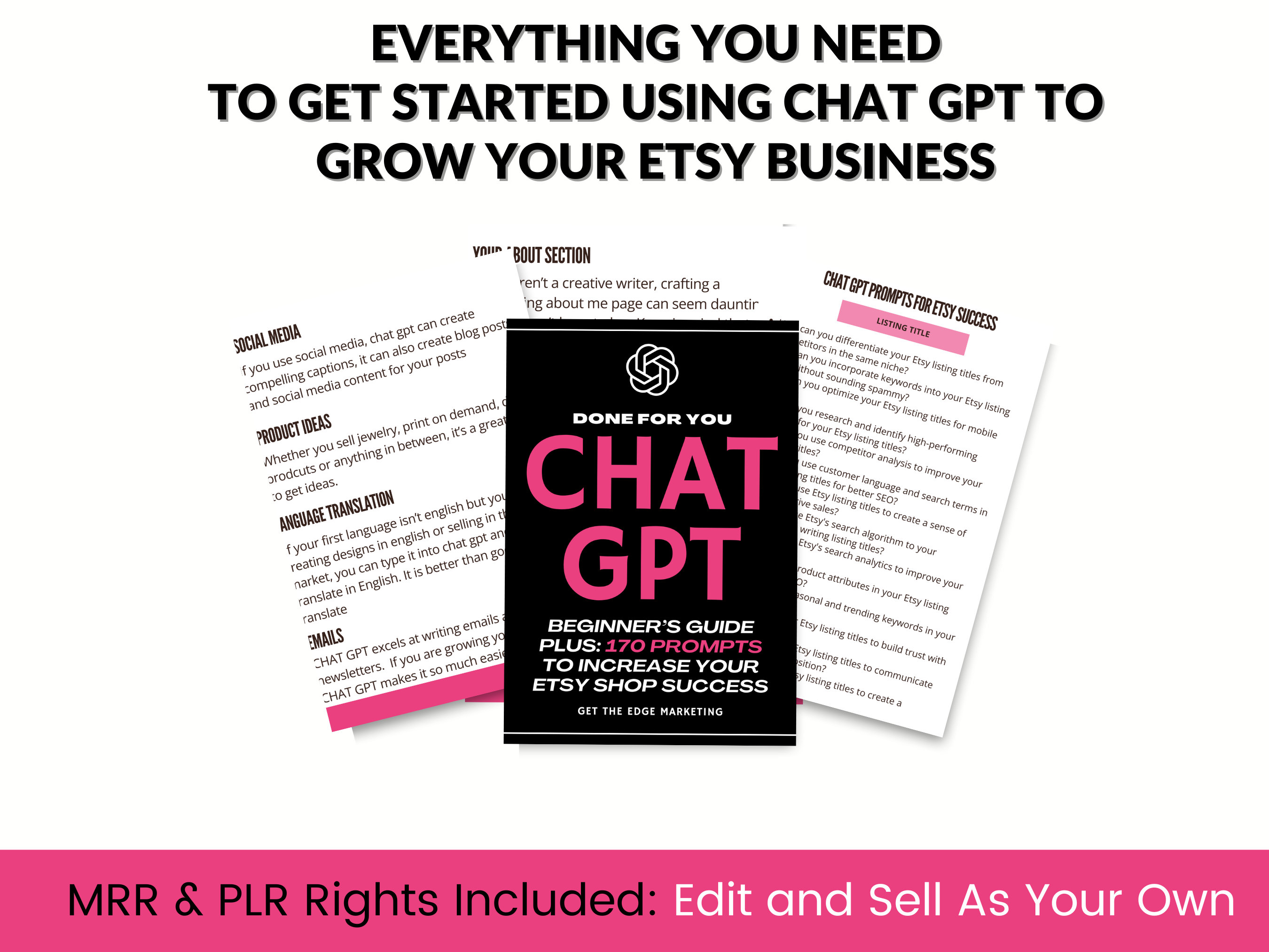 Open Ai Chat Gpt Prompts for Etsy, Master Resell Rights & Private Label ...