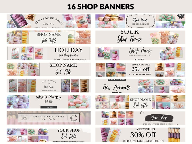 Etsy Shop Banner Templates, Minimal Neutral Canva Templates, Etsy Shop ...
