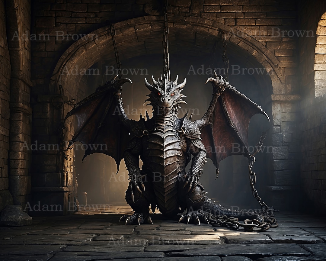 Dragon Chained in A Dungeon Instant Download Image, You Can Use for ...
