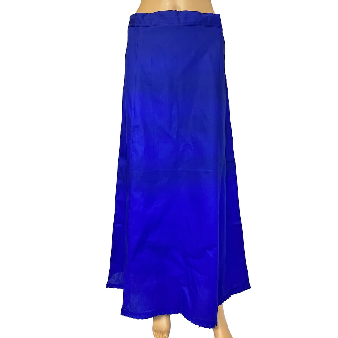 Earth Blue Color Petticoat/inner Skirts/saya for Saree, Saree Shaper ...
