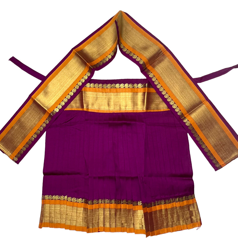 Purple Varalakshmi Kalasam/kalash Saree, Navaratri Goddess Silk Saree ...