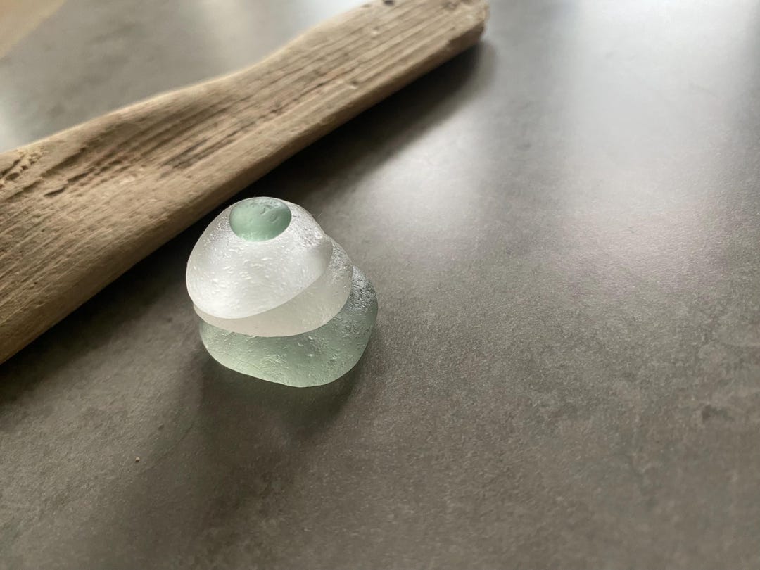 Sea Glass Stack- 4 Pieces of Sea Glass From Seaham Beach - Pale Green ...