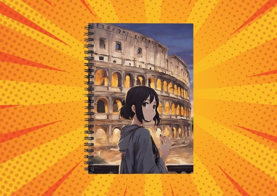 Italy, Japan, Rome, Colosseum Anime, Fusion, Diary, Spiral Notebook ...