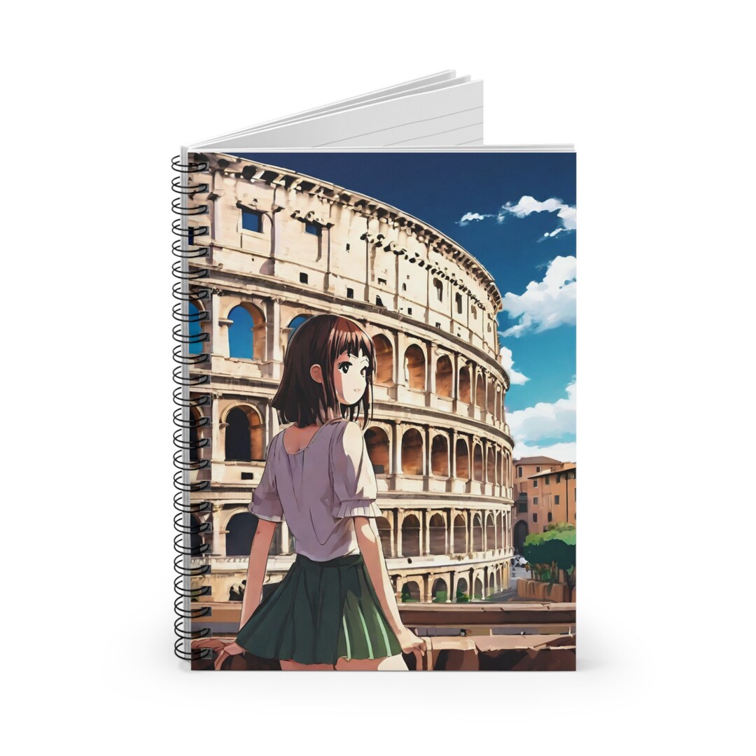 Italy Japan Rome Colosseum Anime Fusion, Diary, Spiral Notebook Ruled ...