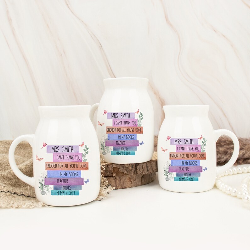 Teacher Appreciation Gift, Thank You Teacher Flower Vass, Flower Vass ...