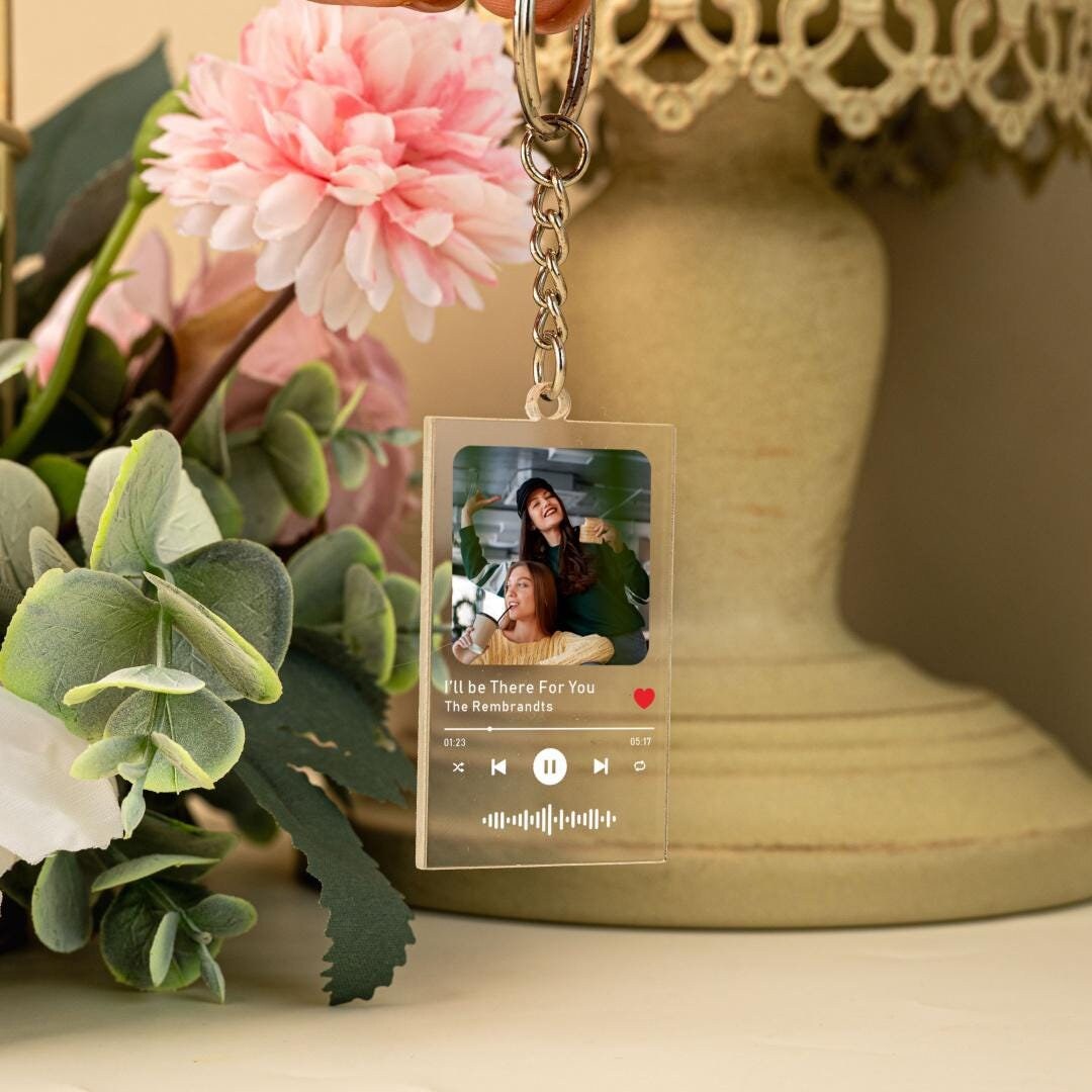 Custom Spotify Keychain, Personalized Photo Keychain, Custom Song ...