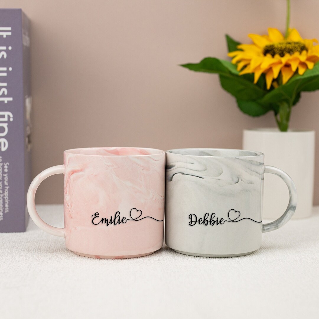 Custom Marble Mugs, Wedding Gifts, Couple's Name Mugs, Gifts for Couple ...